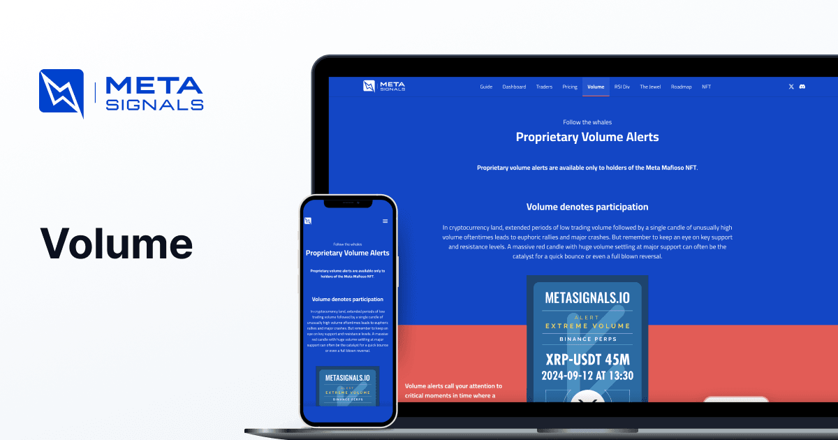 Proprietary volume alerts | MetaSignals